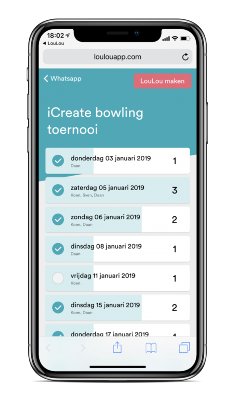 LouLou: de laagdrempelige datumprikker voor WhatsApp - iCreate