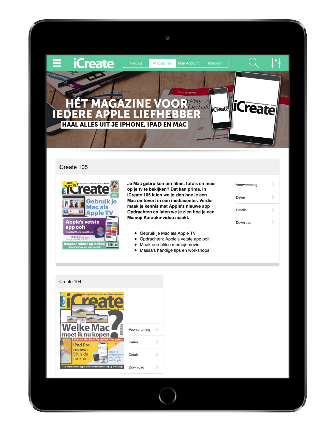 iCreate-app staat nú in de App Store - iCreate