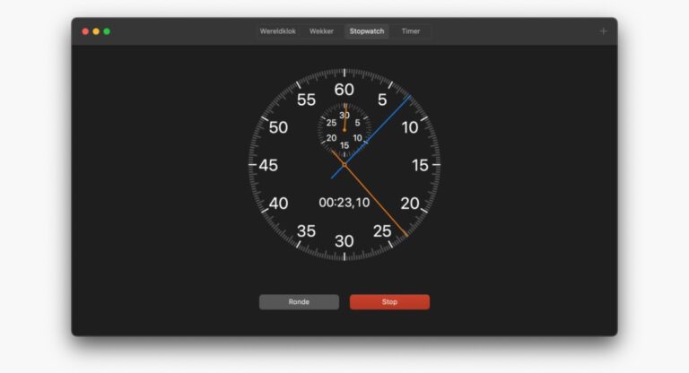 Hier vind je de geheime analoge stopwatch op je iPhone, iPad en Mac