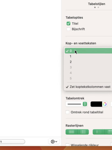 Stijlvolle tabellen maken in Numbers: dit moet je doen - iCreate