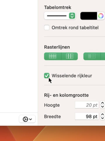 Stijlvolle tabellen maken in Numbers: dit moet je doen - iCreate