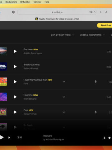 Hier vind je rechtenvrije muziek voor je video - iCreate