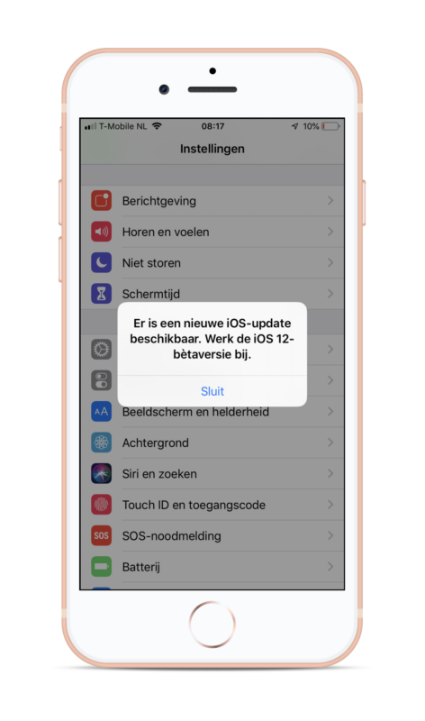 Bug in iOS 12 bèta: constant meldingen over niet bestaande nieuwe update - iCreate