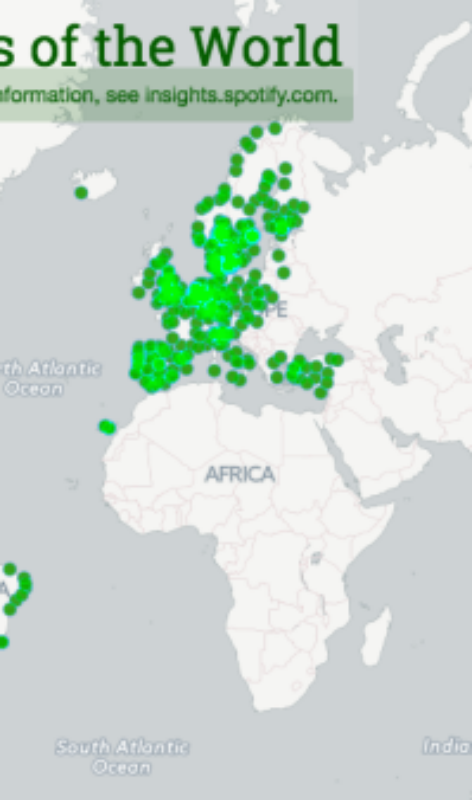 Ontdek de muzikale wereldkaart van Spotify - iCreate