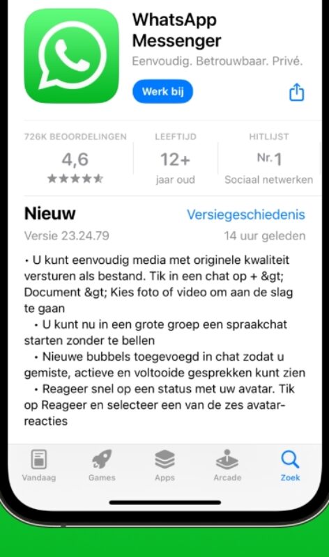 Nieuwe functie WhatsApp: zo stuur je foto's in originele kwaliteit - iCreate