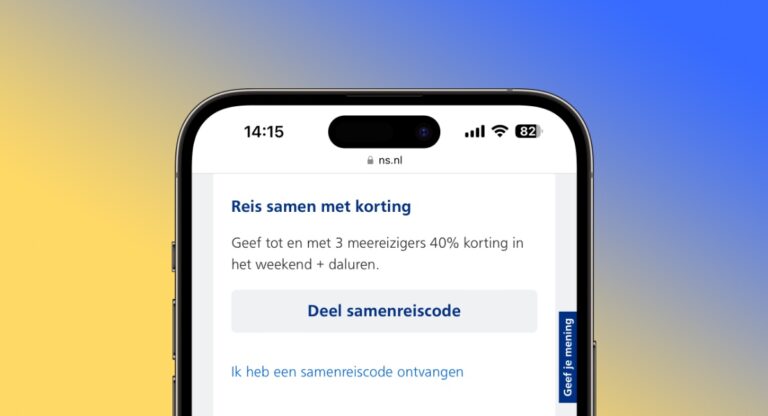 NS samenreiskorting aanzetten? Zo werkt dat - iCreate