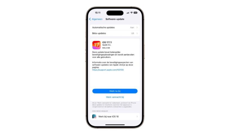 Nog niet klaar voor iOS 18? iOS 17.7.1 is er voor jou! - iCreate