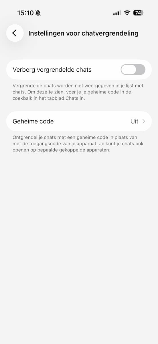 Vergrendel WhatsApp-chats met een geheime toegangscode - iCreate